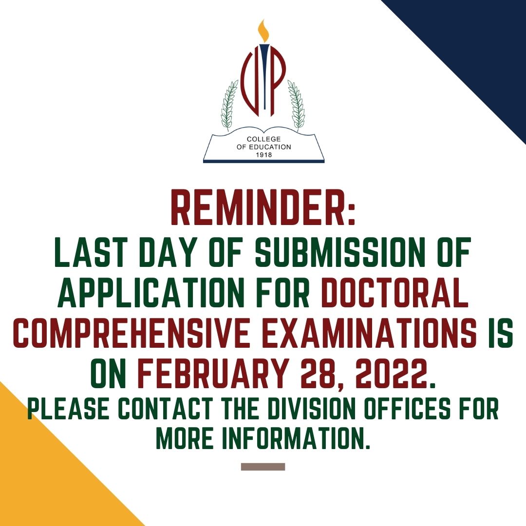 Deadline for Submission of Application for Doctoral Comprehensive ... Deadline for Submission of Application for Doctoral Comprehensive ...